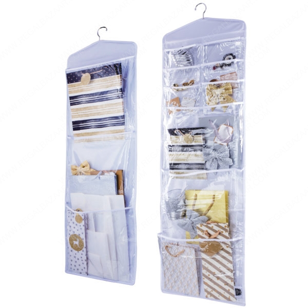 Large Double-Sided Hanging Gift Bag Organizer and Tissue Paper Holder ...
